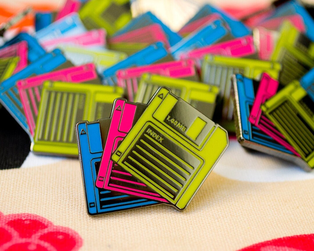 Floppy Disks Enamel Pin - Etsy