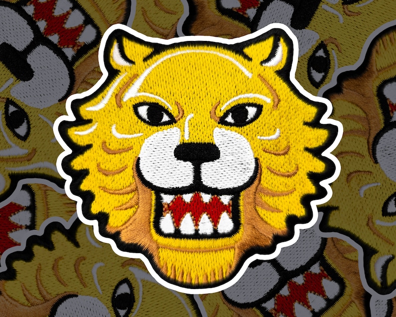 Pee-wee's Bike Lion/tiger Head Iron-on Patch - Etsy