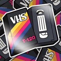 VHS Tape Sticker: Retro 90s Cassette Decal, Millennial Nostalgia Gift ...