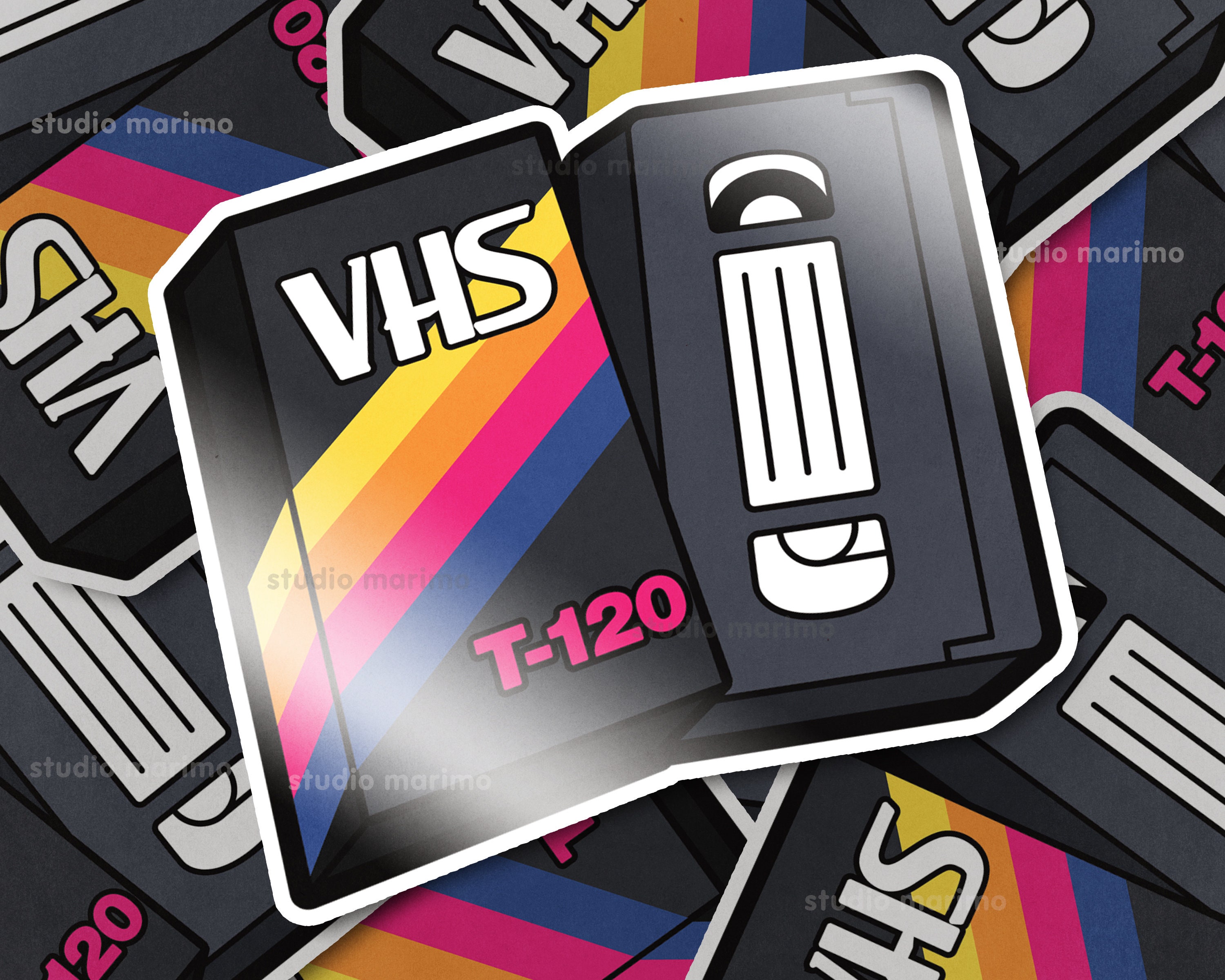 VHS Vinyl Sticker - Etsy