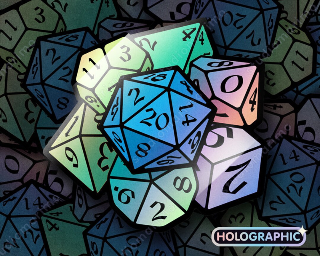 D&D Polyhedral Dice Set Sticker - Etsy