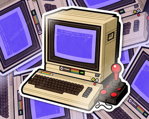 Commodore-64 Computer Vinyl Sticker | Etsy