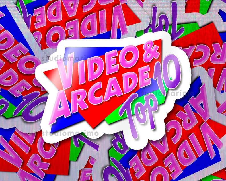 Video and Arcade Top 10 Vinyl Sticker | Etsy Canada