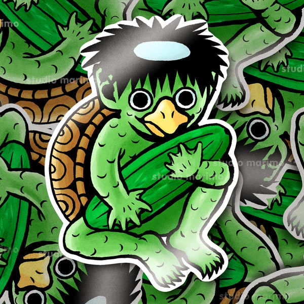 Japanese Kappa Sticker - Etsy