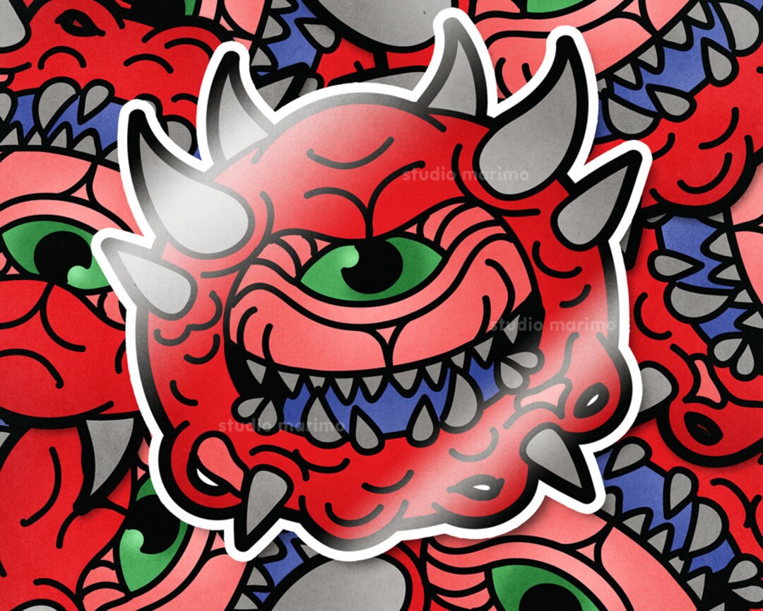 Demon Sticker - Etsy