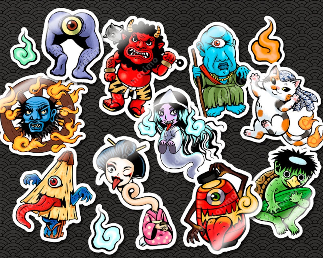 Yokai 13PC Vinyl Sticker Set - Etsy
