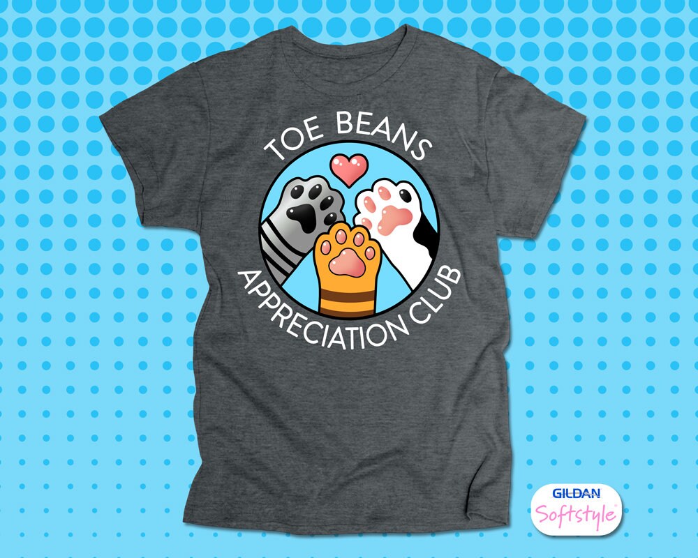 Toe Beans Appreciation Club on Dark T-shirt - Etsy