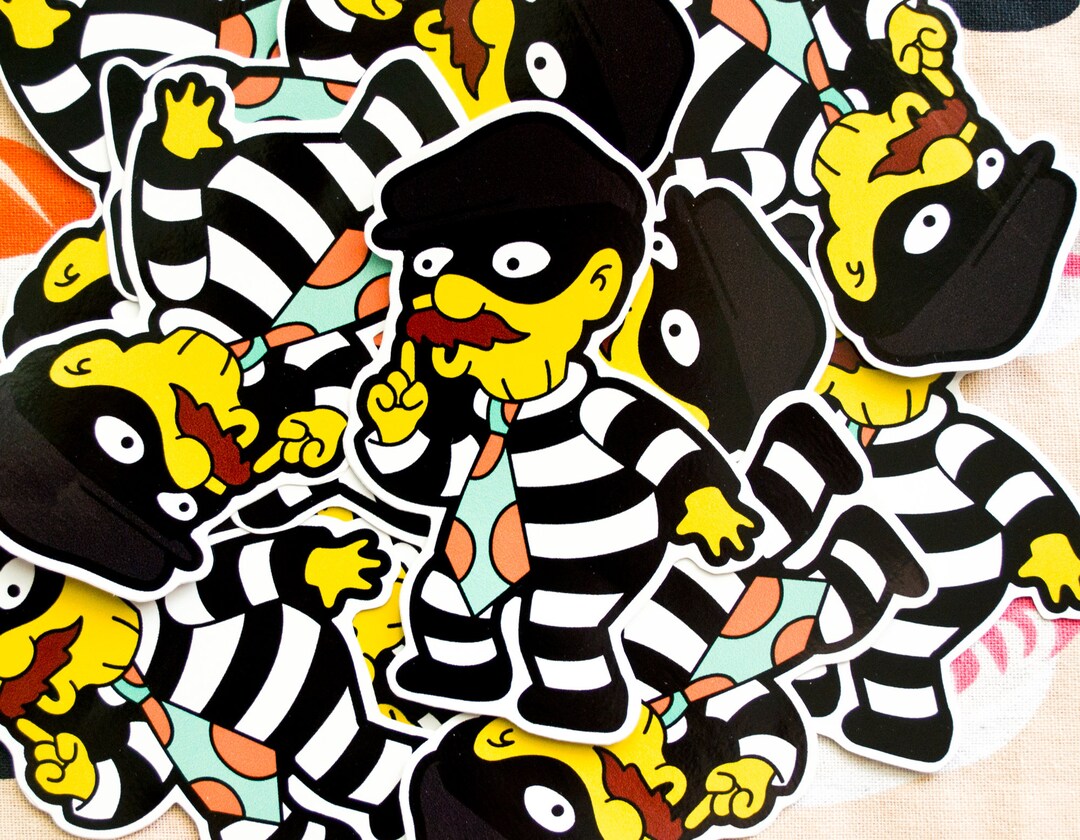 Krusty Burglar Vinyl Sticker - Etsy