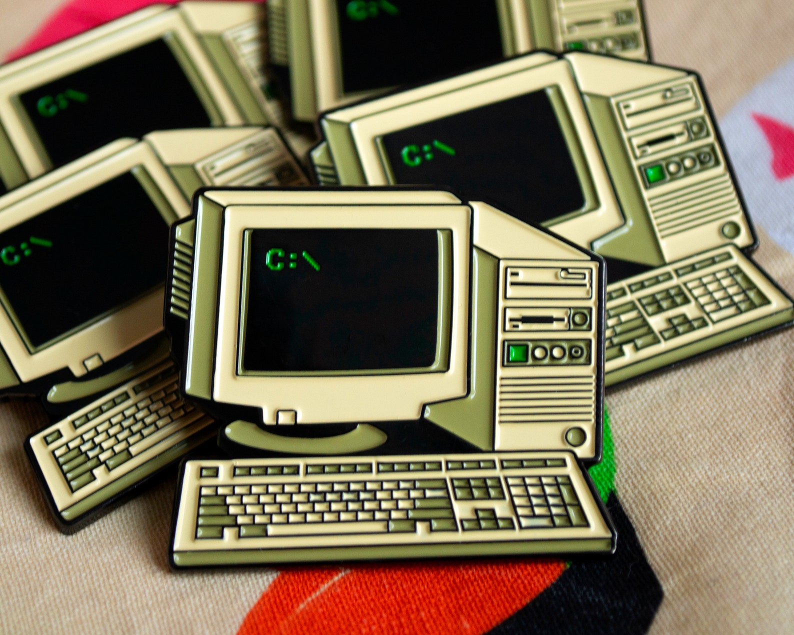 Retro 386 Computer BIG Enamel Pin - Etsy