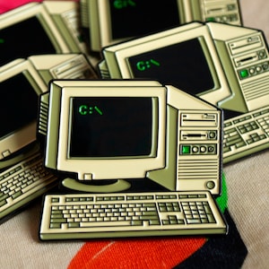 Retro 386 Computer *BIG* Enamel Pin - Etsy