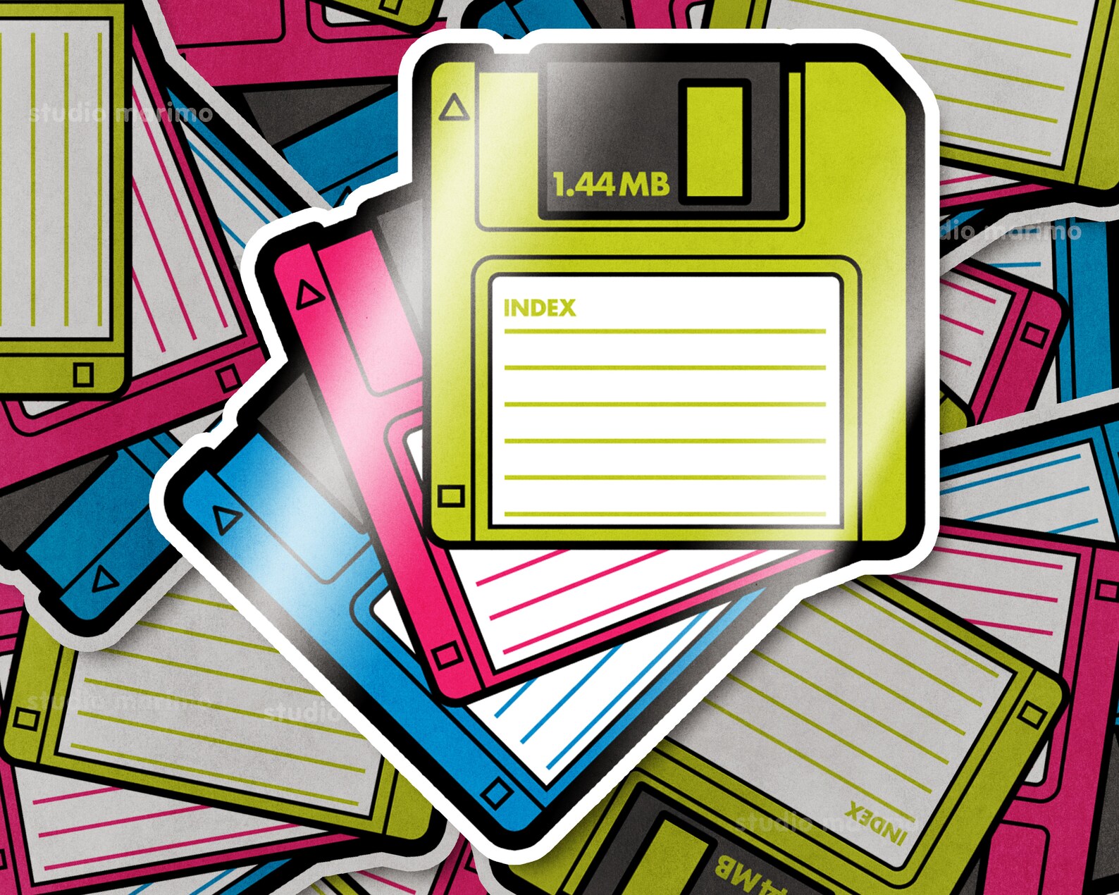 Floppy Disks Vinyl Sticker - Etsy