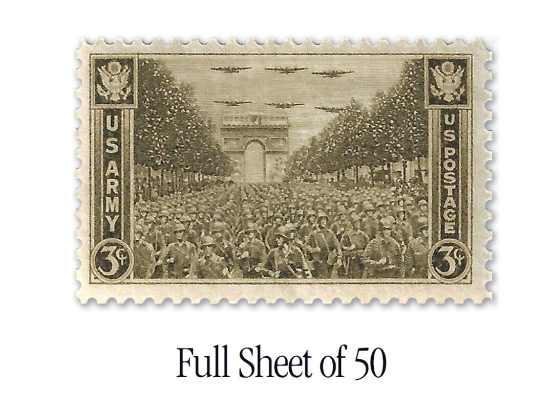 US Army, Arc De Triomphe, WWII, Military, Historic Event, US Postage ...