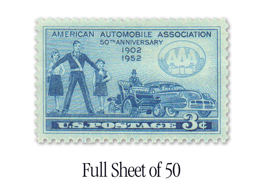 Automobile Club, Mint Sheet, US Commemorative, Scott's 1007, Vintage ...
