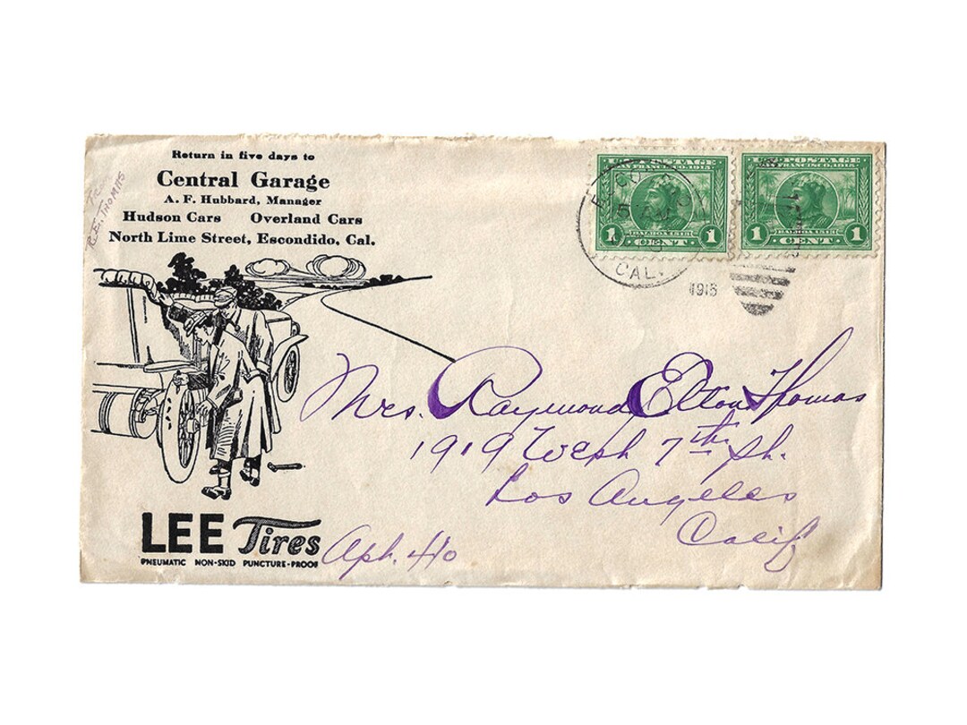 Lee Tires, Advertising Envelope, Vintage Envelopes, Vintage Stamps ...