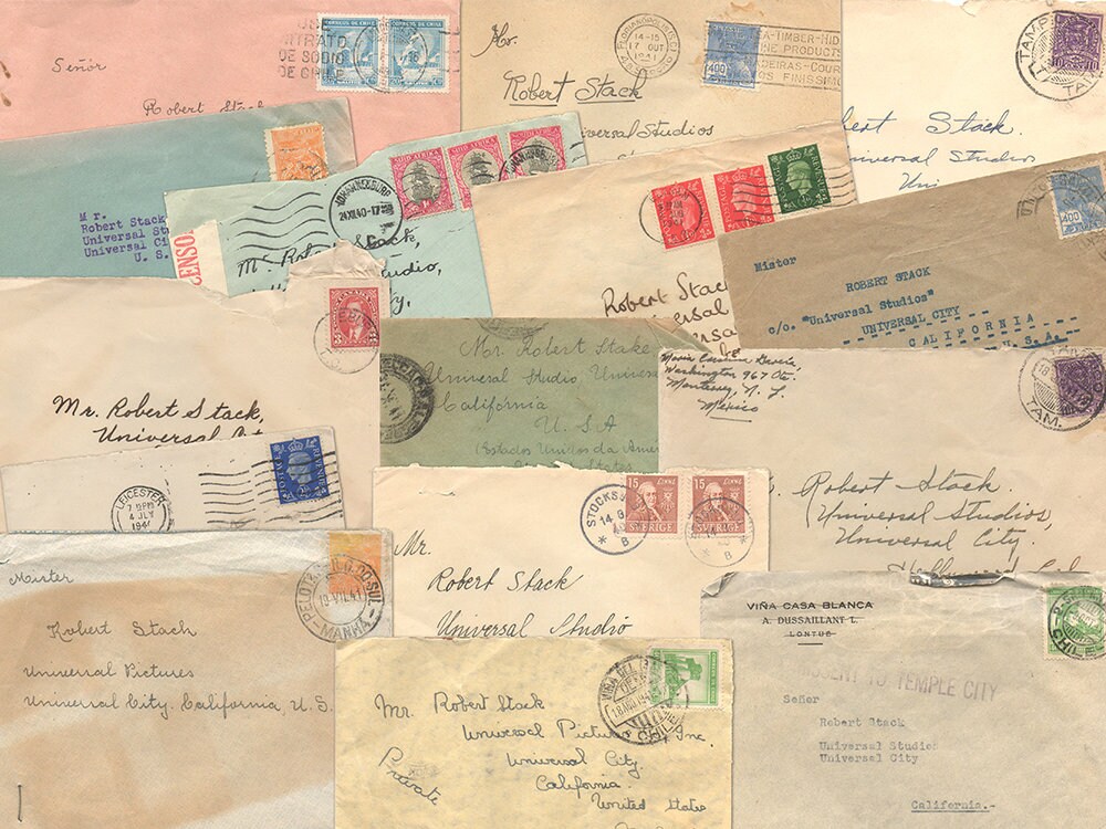 Vintage Envelopes, Robert Stack, Hollywood Celebrities, Foreign Postage ...