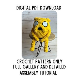 Jake the Dog Crochet Pattern Amigurumi Plush Stuffed Animal Tutorial ...