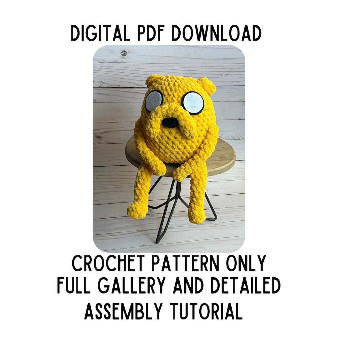 Jake the Dog Crochet Pattern Amigurumi Plush Stuffed Animal - Etsy