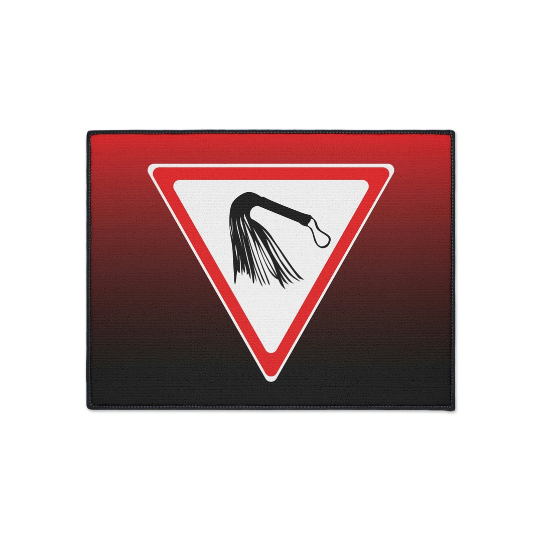 Flogging Whip Yield Sign Heavy Duty Floor Mat - Etsy