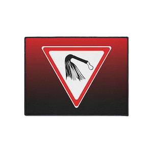 Flogging Whip Yield Sign Heavy Duty Floor Mat - Etsy