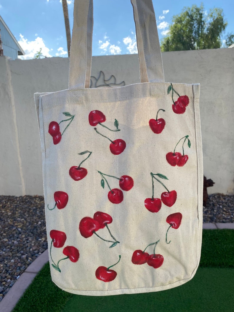 Cherry Tote Bag - Etsy