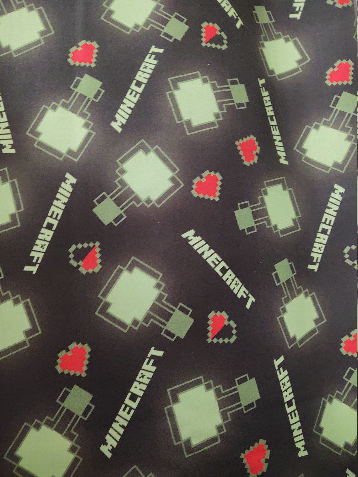 Minecraft 100% cotton fabric Minecraft cotton fabric by the | Etsy