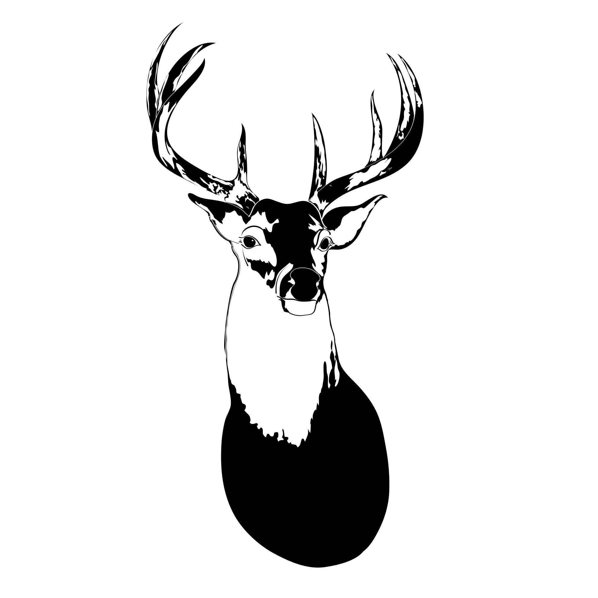 Deer Silhouette Buck Svg Dxf Eps Silhouette Rld RDWorks Pdf Png AI ...