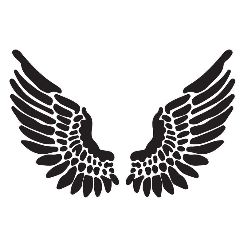 Angel Wings Silhouette Svg Dxf Eps Rld Rdworks Pdf Png Ai - Etsy Angel Wings Silhouette Svg Dxf Eps Rld Rdworks Pdf Png Ai - Etsy