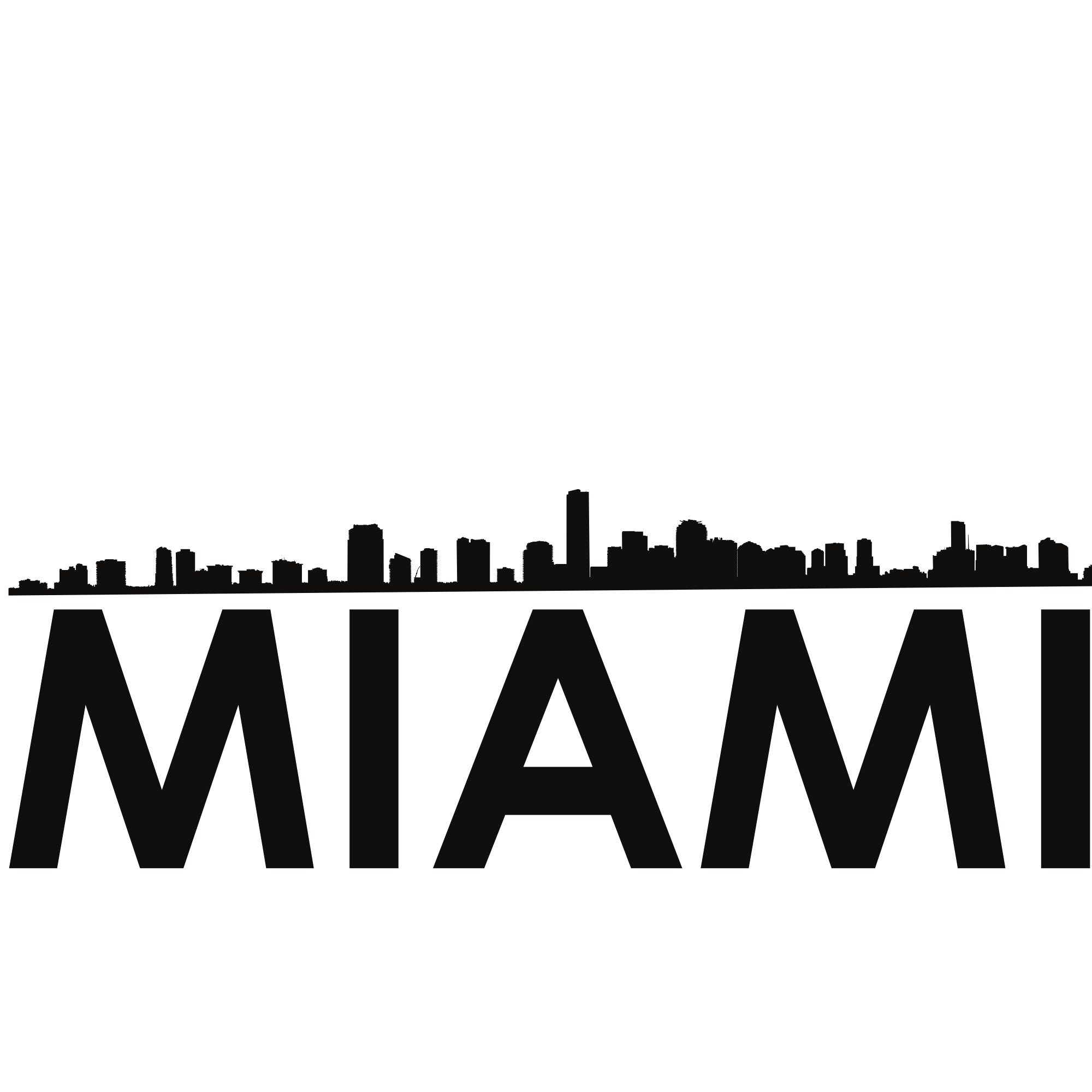 Miami Skyline Miami SVG Silhouette Svg Dxf Pdf Png Jpg - Etsy Canada