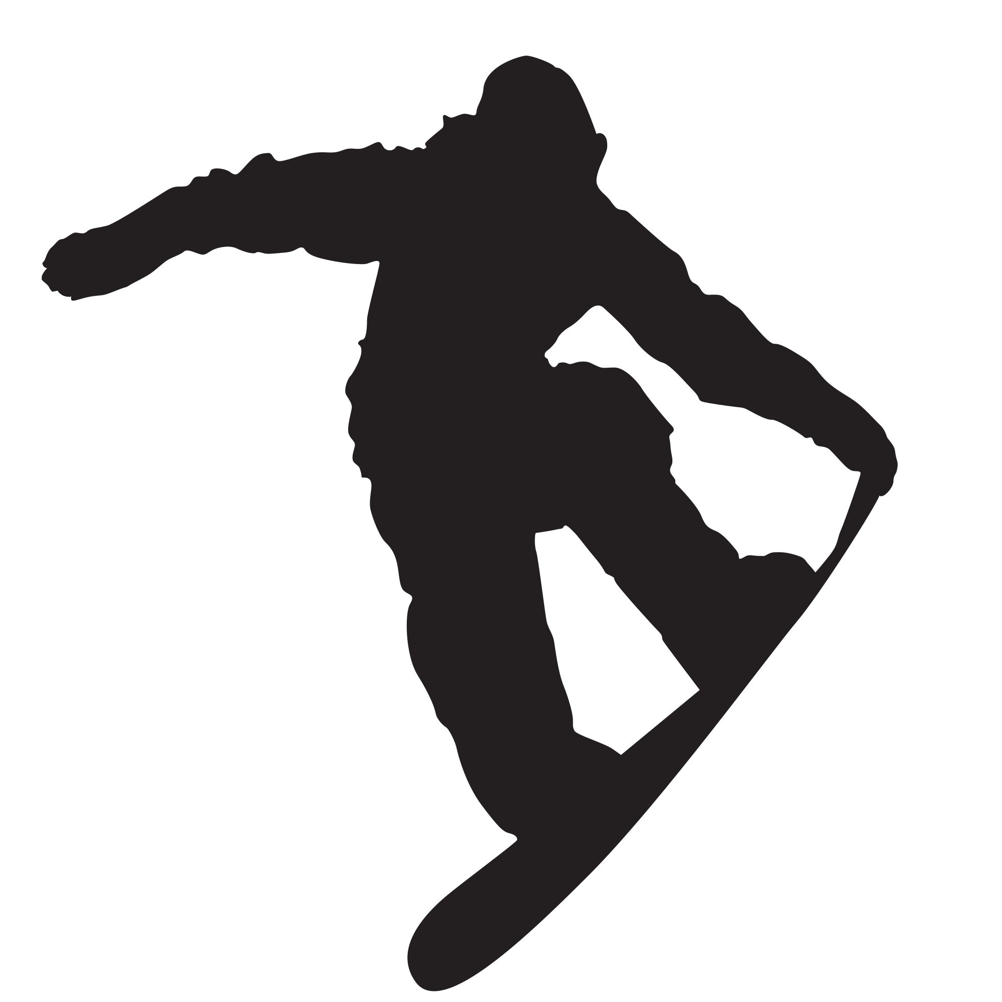 Snowboarding Silhouette