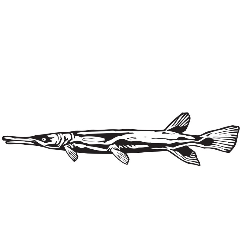 Fish Alligator Gar Silhouette Svg Dxf Eps Silhouette Rld - Etsy Finland