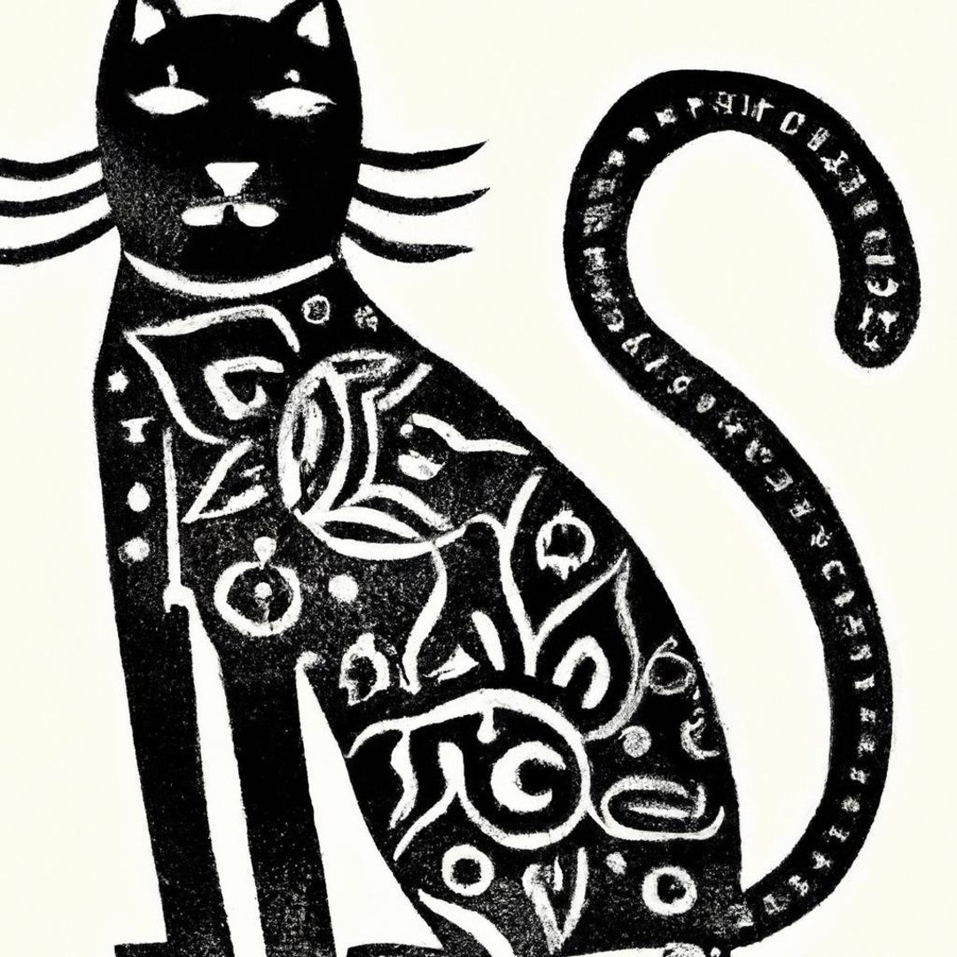 Cat Pdf Cat Svg Vector File Svg File Png and Ai Print - Etsy