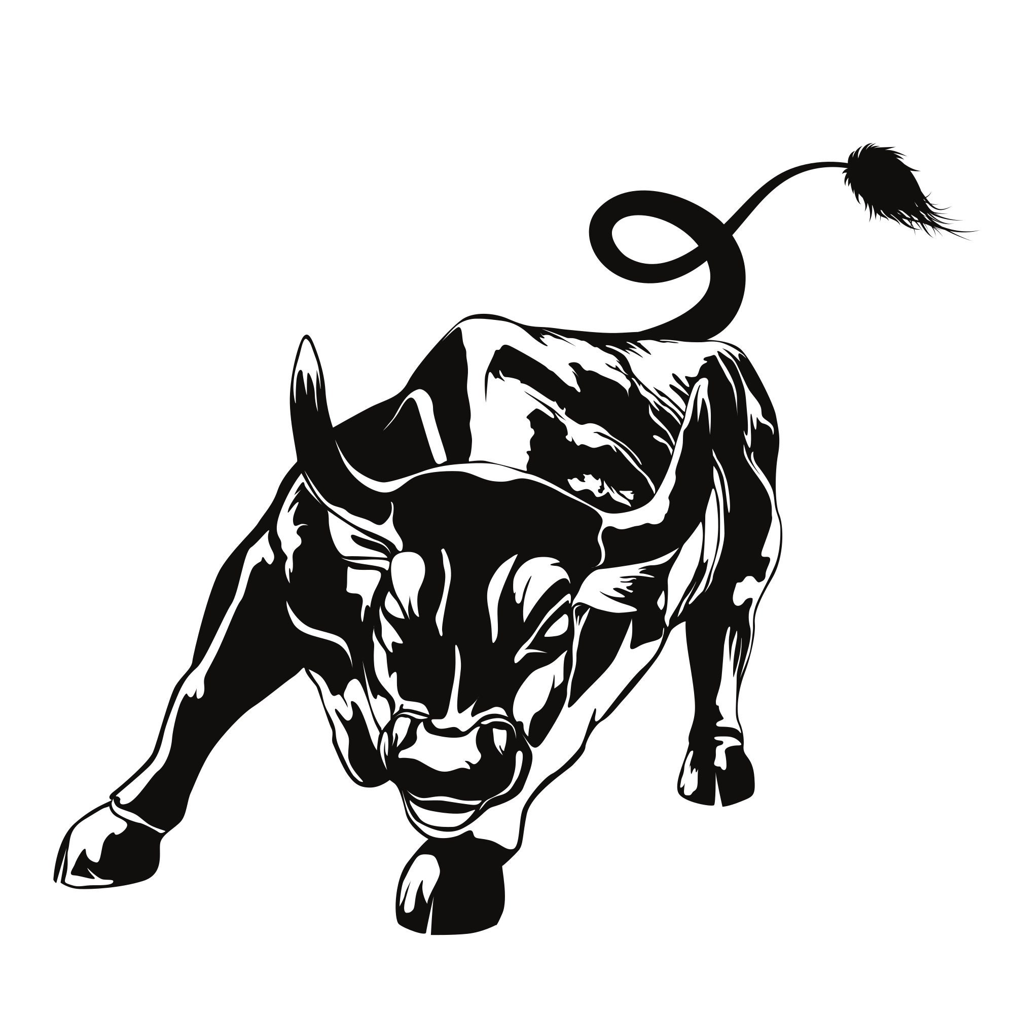 Silueta de toro Svg Dxf Eps Silhouette Rld Rdworks Pdf Png | Etsy España