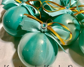 Aqua Ornaments | Etsy