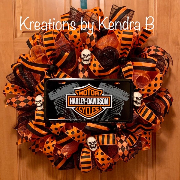 Harley Davidson Wreath - Etsy