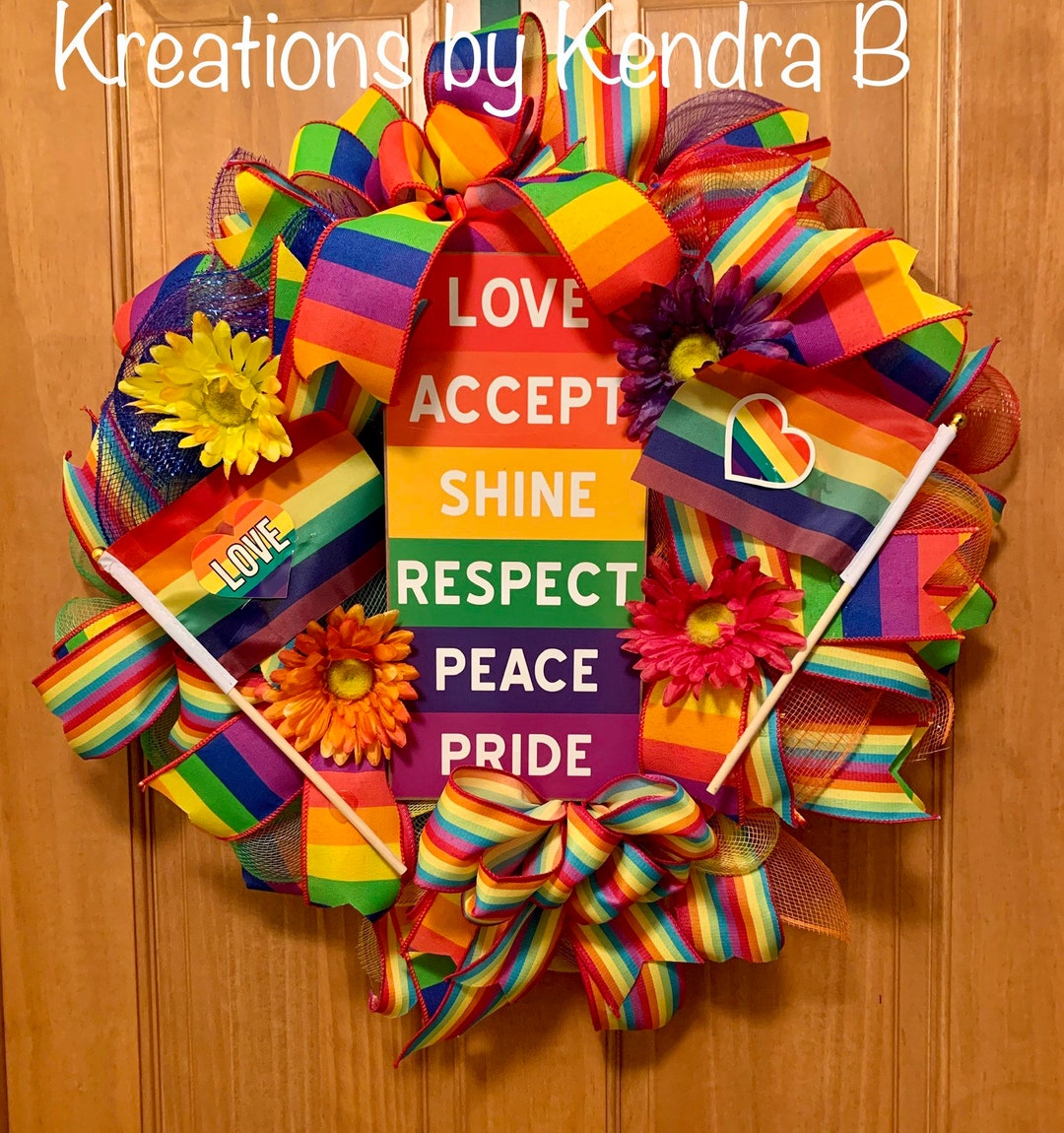 Pride Wreath, Gay Pride Wreath, LGBTQ, Rainbow Wreath, Love is Love, Pride - Etsy