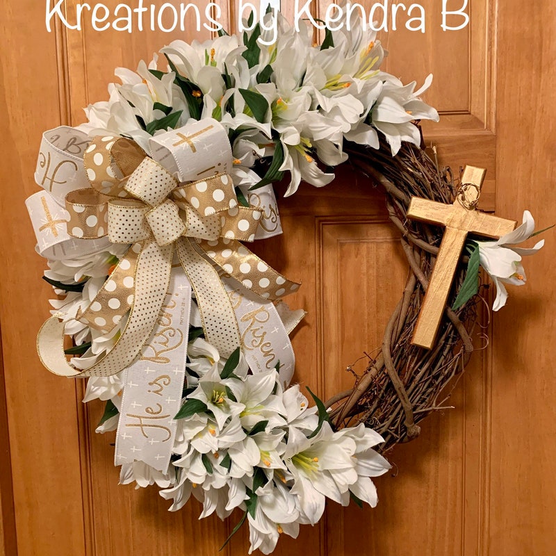 Religious Easter Wreath - Etsy