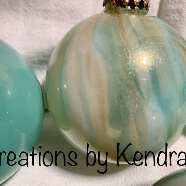 Aqua Ornaments - Etsy