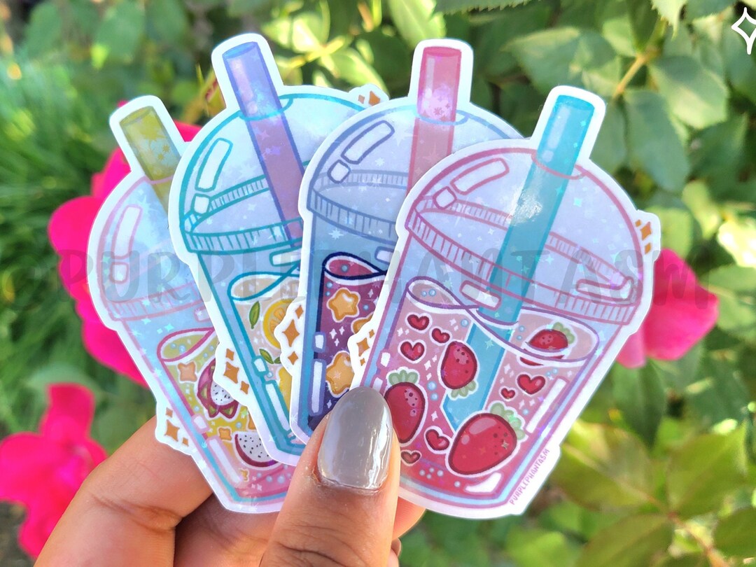 Strawberry Juice | Galaxy Boba | Lemonade | Dragonfruit | Holographic ...