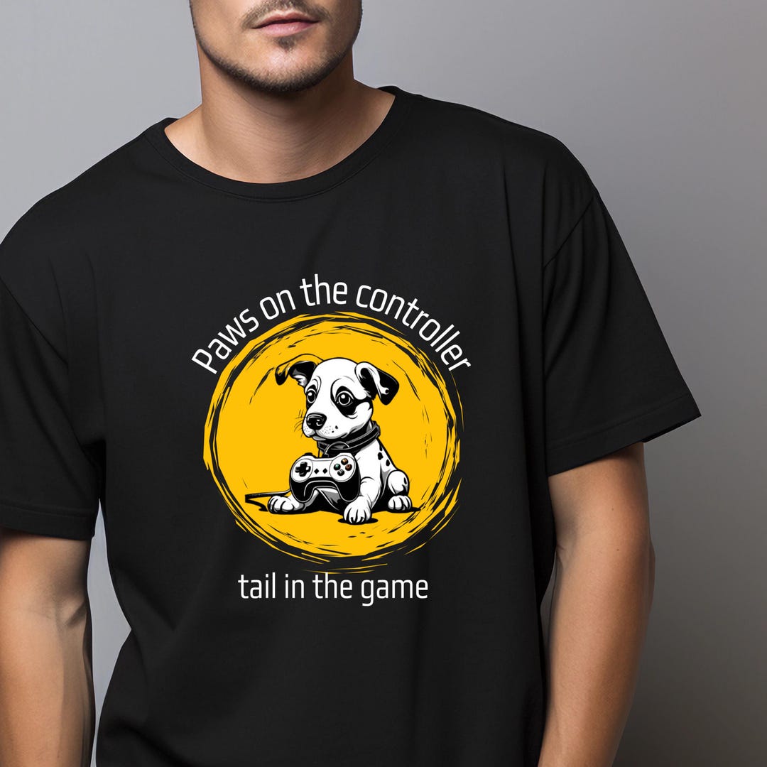 Dog Gamer Shirt, Paws on the Controller Tee, Gamer Dog Gift, Dog Lover ...