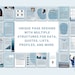 25 Page Soft Blue Ebook Template for Canva, Editable Workbook, Lead ...