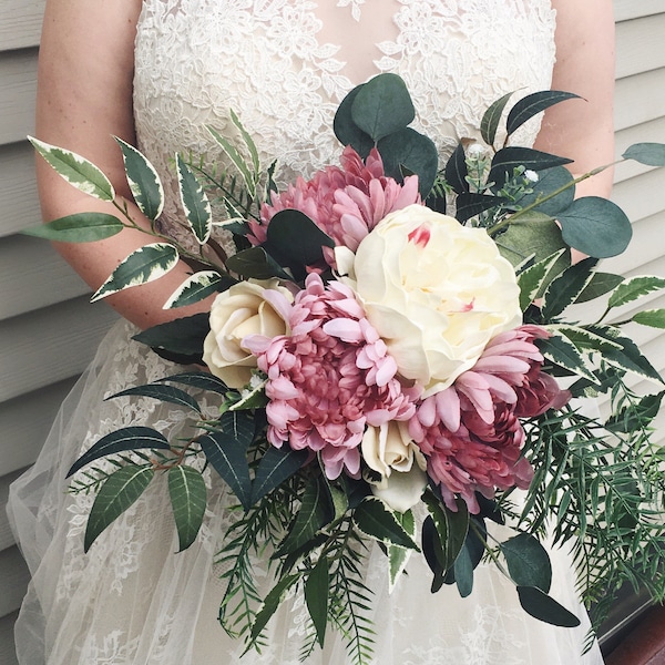 Flowy Wedding Flower Bouquet - Etsy