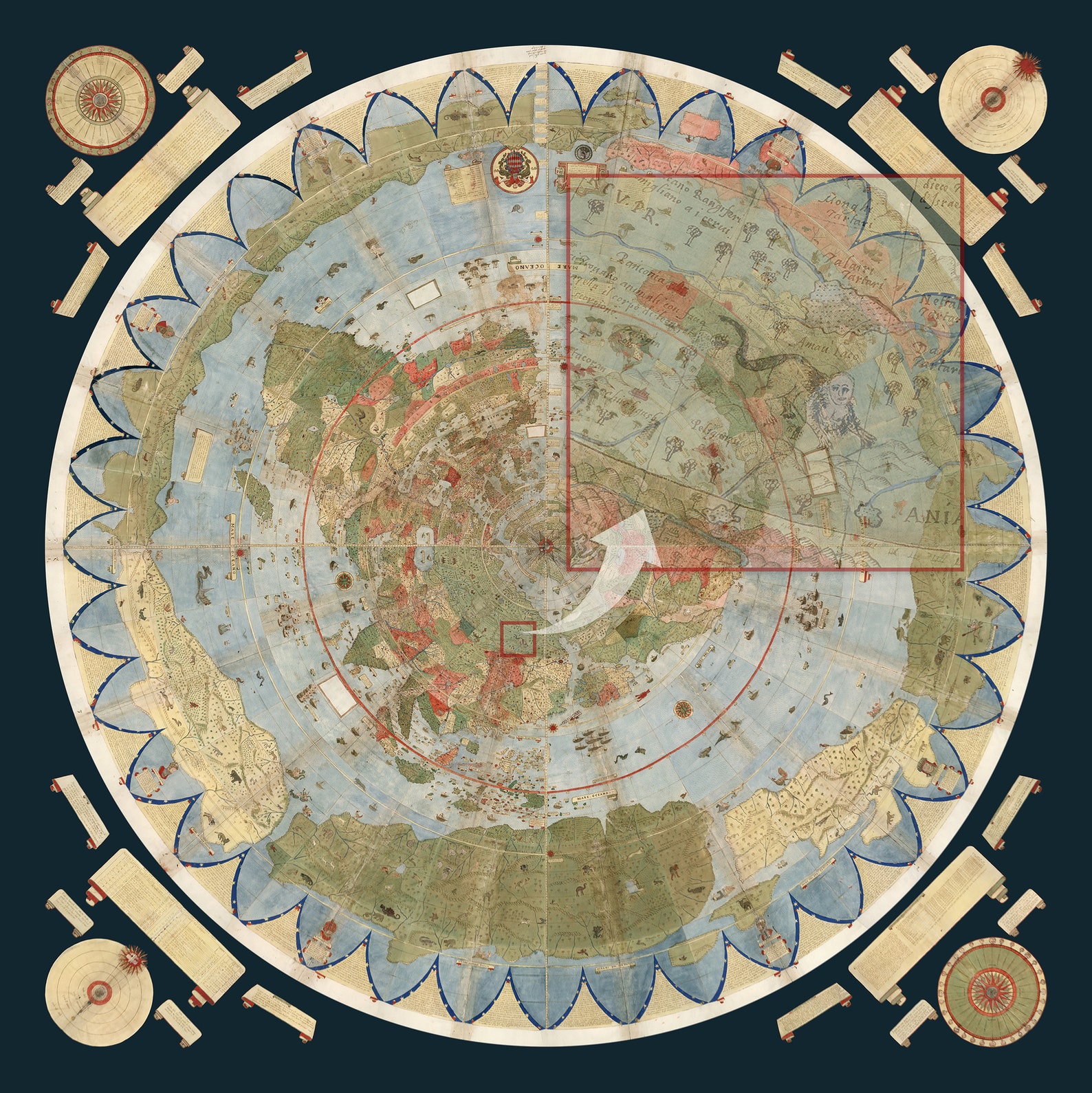 Discover Urbano Monte's Rare 1587 Manuscript World Map: Unmatched Ultra ...