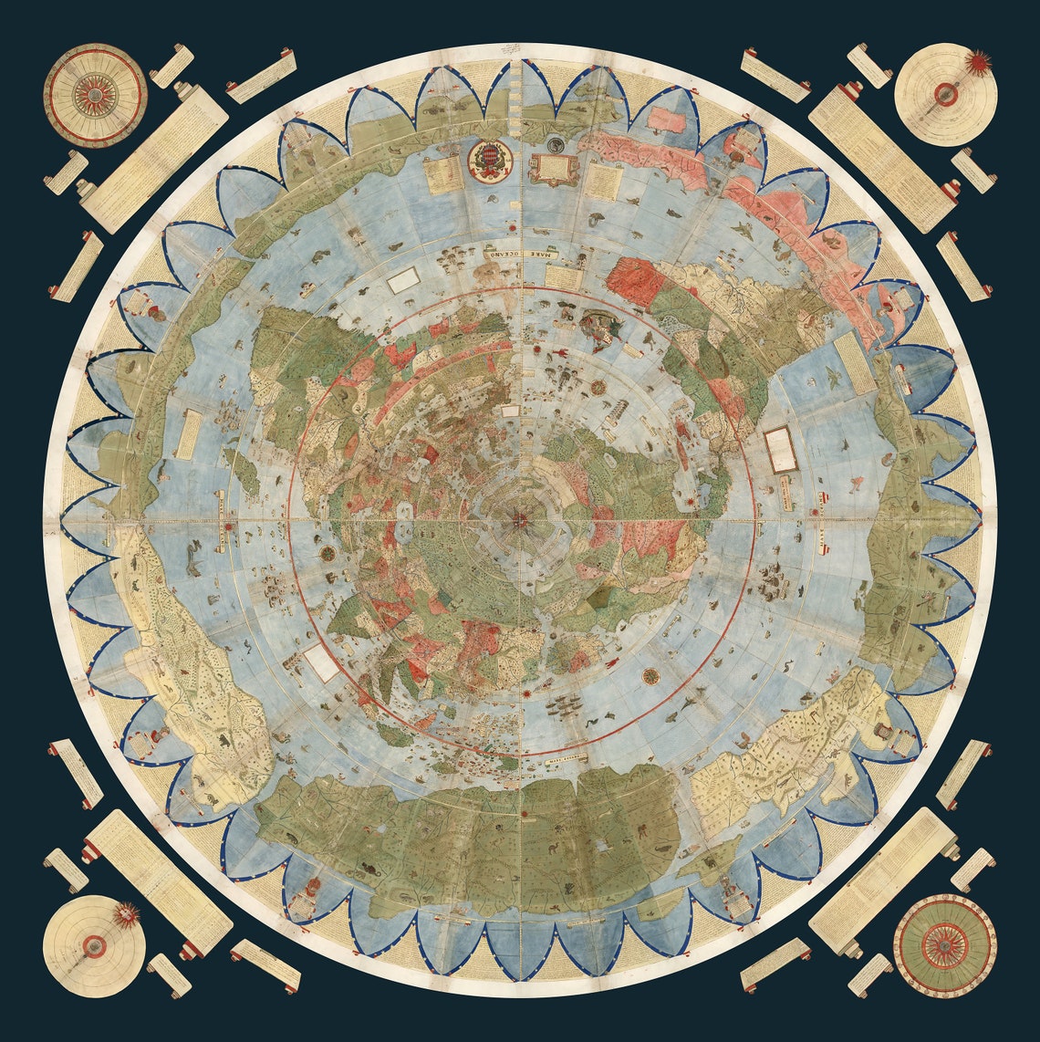 Discover Urbano Monte's Rare 1587 Manuscript World Map: Unmatched Ultra ...