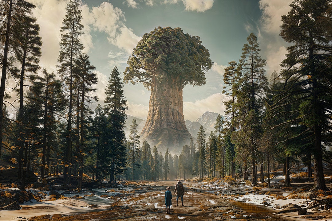 Original "the Great Sequoia". Reference Art to the Ancient Trees That ...