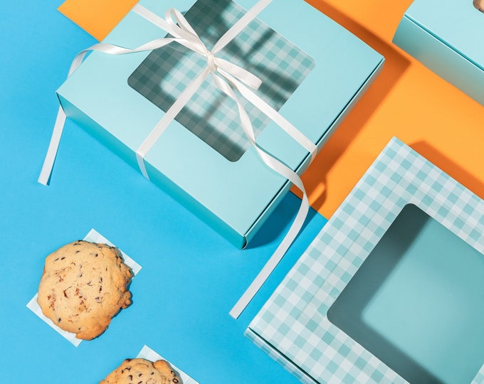 Robin Egg Blue Bakery Boxes With Window/cake Boxes/cookie Boxes/pastry ...