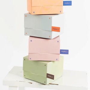 Bakery Boxes/pink/orange/light Blue/light Green Bakery Boxes/cake Boxes ...