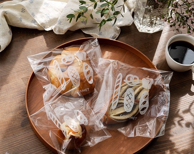Clear Cellophane Pound Cake Bags,croissant Packaging, Buns Bags,cookie ...