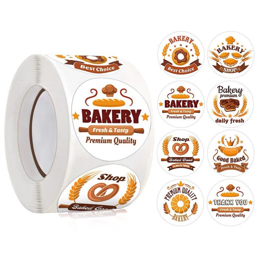 Bakery Stickers-“shop Baked Good.always FRESH” Stickers for Small ...