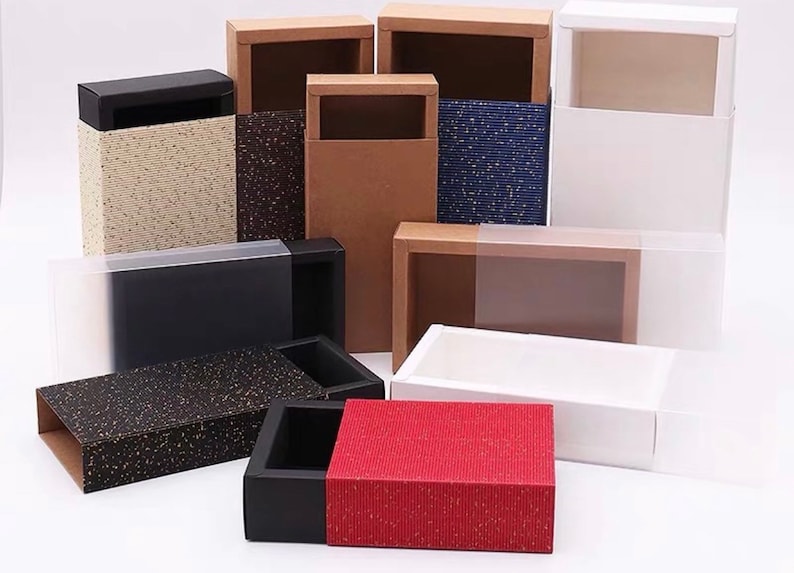 Translucent Black/kraft/beige Thick Boxes bakery - Etsy