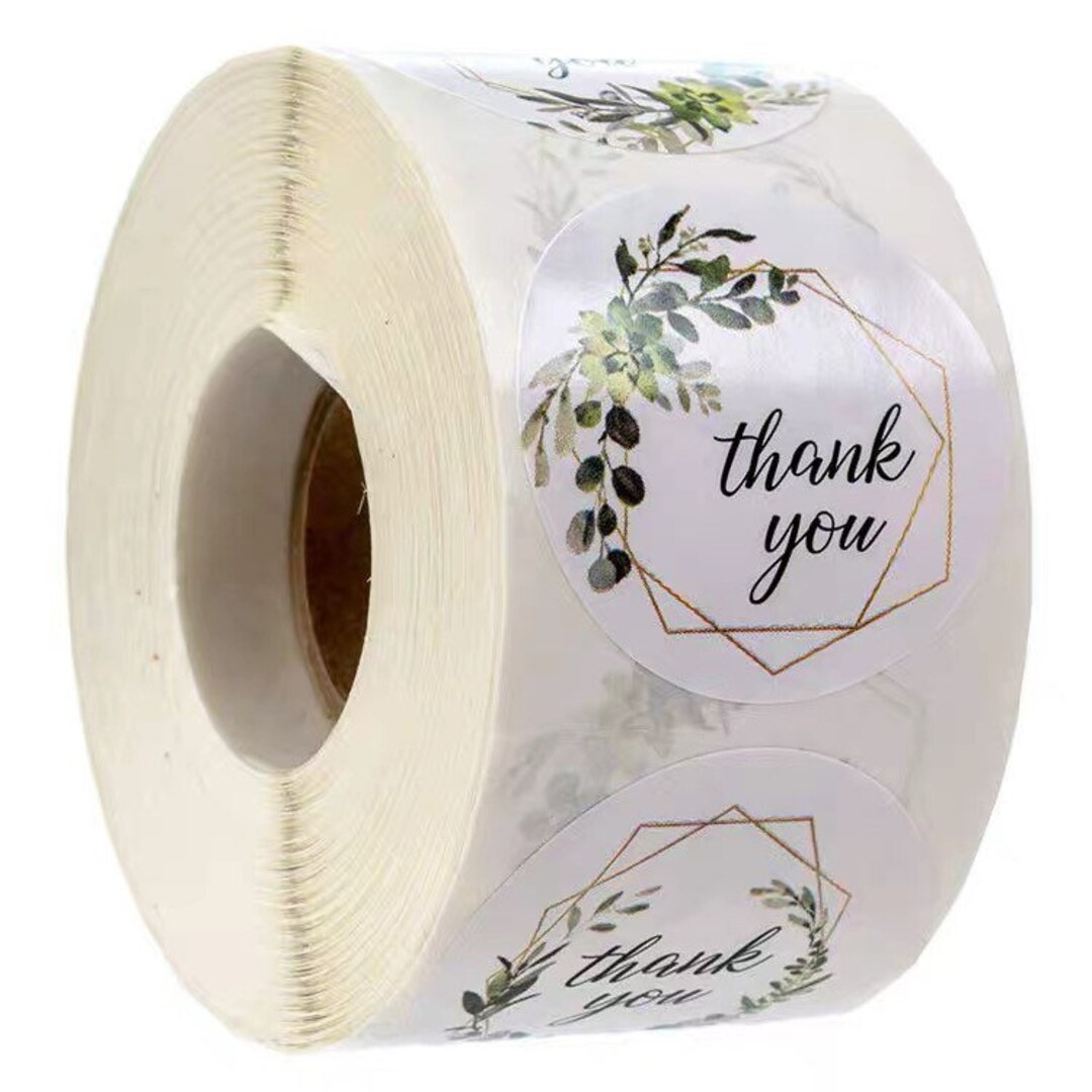 Large Roll of 500pcs “thank You” Stickers for Small Business, Bakery ...